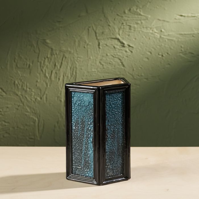 'Window' Series W1 Glazed Ceramic Sculpture in Black and Blue by Eunsol ...