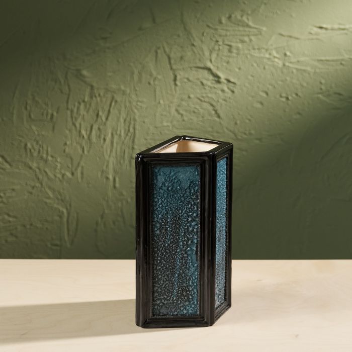 'Window' Series W1 Glazed Ceramic Sculpture in Black and Blue by Eunsol ...