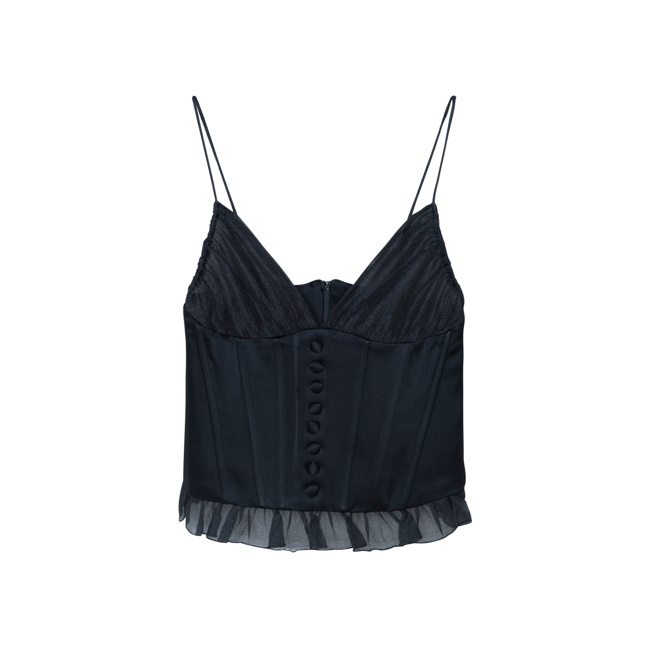 Black Isabel Corset Tank by Mixedgals | Basic.Space