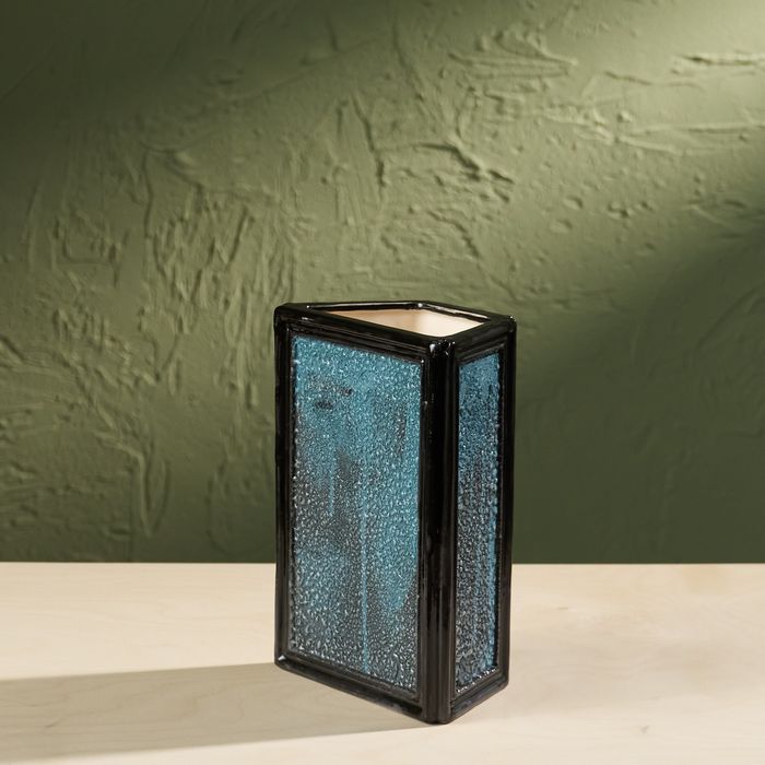 'Window' Series W1 Glazed Ceramic Sculpture in Black and Blue by Eunsol ...