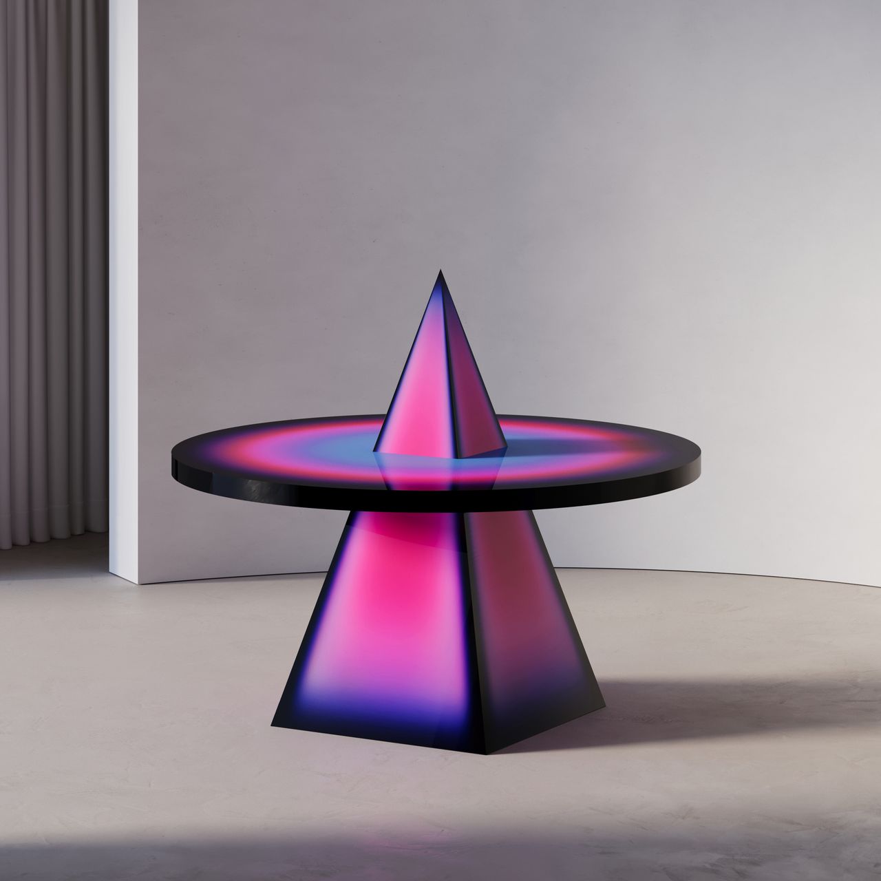 Pyramid Table (Pink) by NICK THOMM | Basic.Space